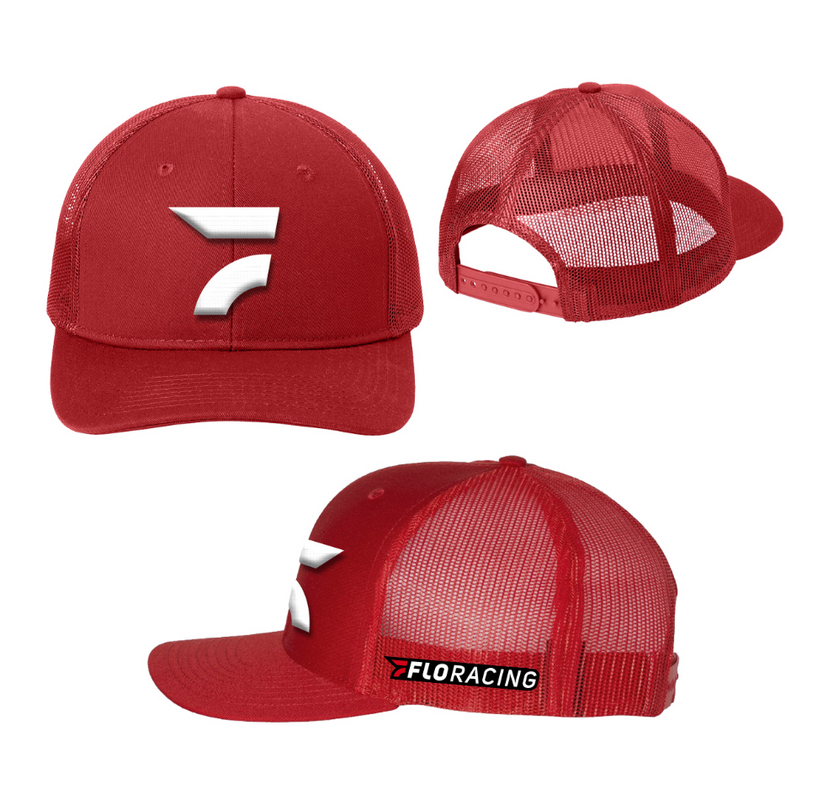 Puff Logo Snapback Trucker Cap - Red – ShopFloSports